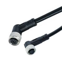 China IP68 M12 to M8 Sensor Waterproof Cable Connector 3-17 Poles Male Female Straight Angle Plugs 4A 250V for sale