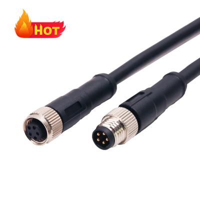China Nickel Plated M8 Waterproof Connector 8 Pin Male Female 5A IP67 Industrial for sale