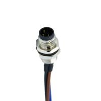 China IP67 M8 Waterproof Connector 5A 250V 2-19 Pins 24-20AWG Nickel Plated Shell for sale