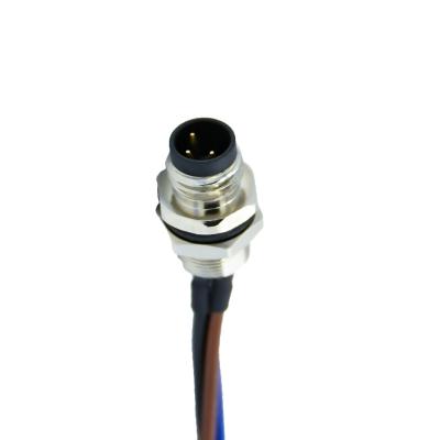 China IP67 M8 Waterproof Connector 5A 250V 2-19 Pins 24-20AWG Nickel Plated Shell for sale