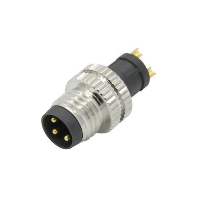 China Nickel Plated M8 4PIN Connector 5A Current Rating Temperature Range -40℃~+105℃ for sale