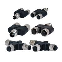 China M12 Waterproof Connector IP68/IP67 4 Pin Male Female Elbow Straight PVC PUR Cable Connector for sale