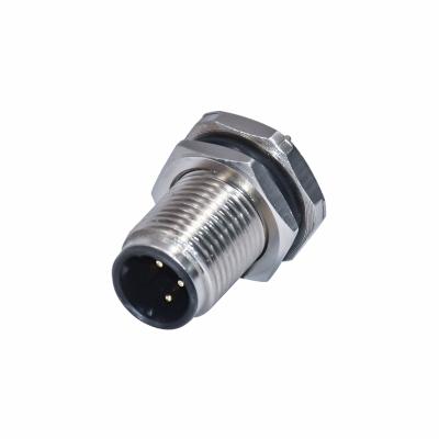 China M12 Waterproof Connector 250V 4A 3 4 5 8 12 17 Cores A B D X Coded IP68 for sale
