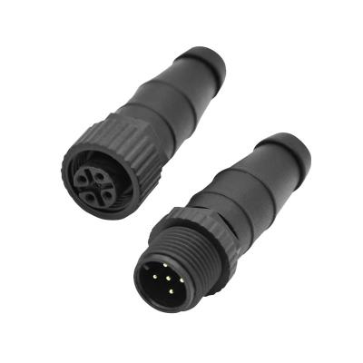 China M12 Sensor Connector 4 5 8 12 Pin Male Female Straight Right Angle Shielded IP68 for sale