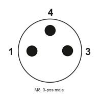 China Male M16 Circular Connector Temperature Range -20°C To 85°C 4 Contacts for sale