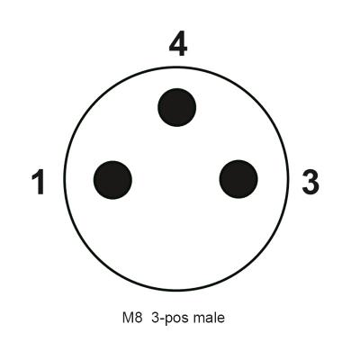 China Male M16 Circular Connector Temperature Range -20°C To 85°C 4 Contacts for sale