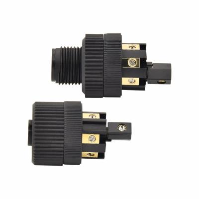 China Circular Plastic Connector M12 7P IP68 30V TPU GF Insert Fix Screw Lock for sale