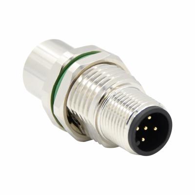 China TPU GF Insert Circular Push Pull Connector 30V 7P Fix Screw Locking for sale