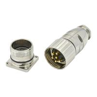 China Temperature Range -20C-125 C M23 Connector With 6 Pins Metal for sale