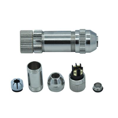 China Rated Voltage 30V For 5/6/8 Pin M8 Waterproof Connector Black Adapter for sale