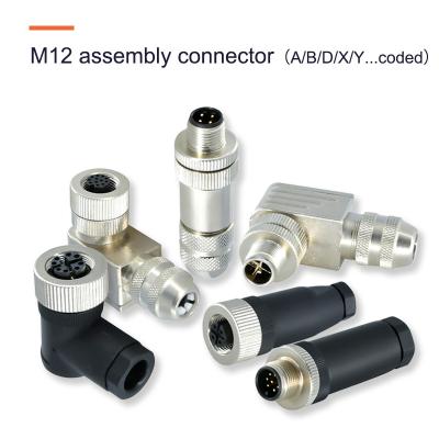 China Temperature Range 40-125 M12 Waterproof Ethernet Connectors for sale