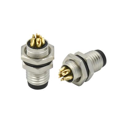 China 6 Pin M8 Waterproof Connector with Rated Voltage 250V Temperature Range 40 - 125 degree for sale