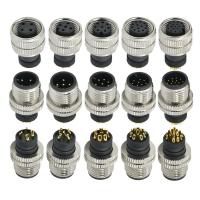 China Rigoal M12 A Code Male Female 3-17 Pin Waterproof Aviation Connector 250V 4A IP67 for sale