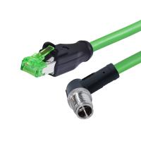 China M12 X Code 8 Pin Male Waterproof RJ45 Ethernet Cable Cat 6 for sale