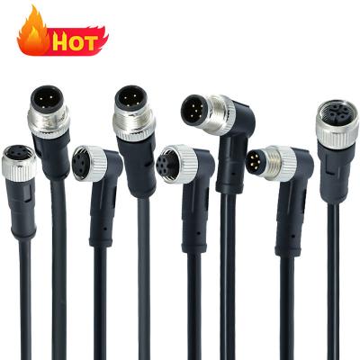 China Rigoal M12 to M8 Waterproof Connector IP67 IP68 3 to 17 Pin 250V 4A Male Female for sale