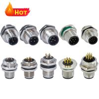 China M12 Waterproof Connector Male Female 3-17 Pin IP67 IP68 250V 4A DIN for sale