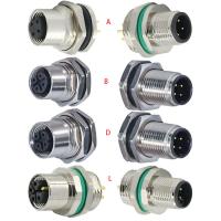 China M12 IP67 IP68 Waterproof Connector Male Female 3-17 Pin Automotive 30V-250V for sale