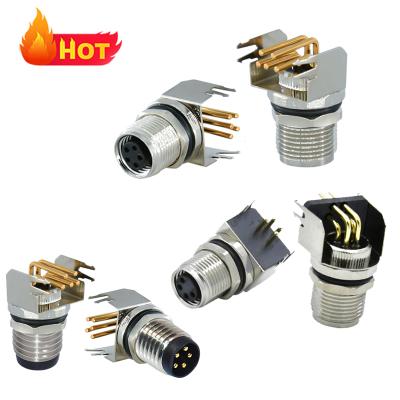 China Rigoal M8 Waterproof Connector 3-8 Pin IP67/IP68 250V 4A Circular PCB Panel Mount for sale