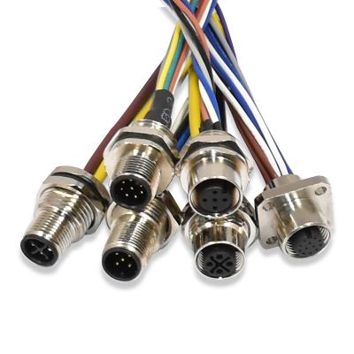 China IP67 M12 Waterproof Panel Mount Connector Screw Lock 5 Pin A Code -25°C to +85°C for sale