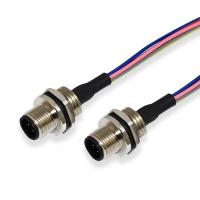 China M12 Waterproof Connector 4 Pin IP67 Panel Mount PCB Solder -25°C to +85°C DC60V AC50V for sale