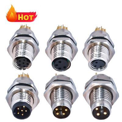 China Rigoal M8 Waterproof Connector IP68 3-8 Pin 250V 4A Male Female Aviation Plug Socket for sale