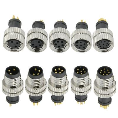 China M8 Waterproof Circular Connector IP67/IP68 3-8 Pin PA66+GF for Industrial Sensors for sale