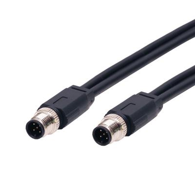 China M8 Waterproof Connector 5-Pin Male to Male with 60V Rating and IP67/IP68 Protection for Industrial Automation for sale