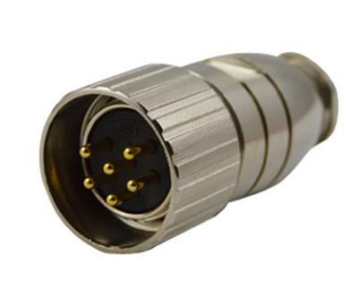 China PA66 M23 Male Straight Plug Connector IP67 Waterproof 20A 300V with 6-19 Pin Options for sale