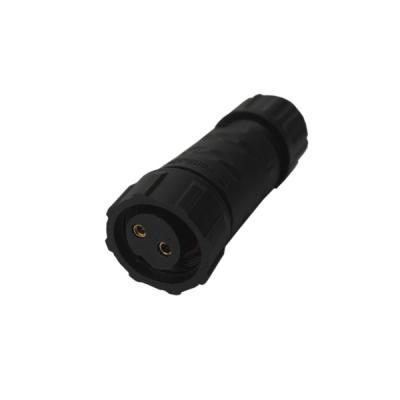 China UCU IP68 Waterproof 2-Pin Female Circular Plastic Connector 10A Current Rating Φ19mm Size for sale
