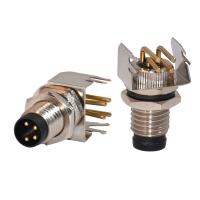 China Rigoal M8 Waterproof Connector 90 Degree 4 Pin Panel Mount with 60V Rating and IP67 Protection for sale