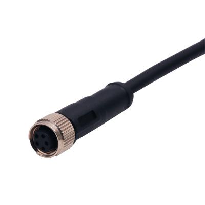 China IP67 Waterproof M12 5 Pin Female Shielded Plug Connector 4A 350V for sale