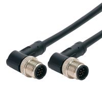 China M12 8-Pin Right Angle Waterproof Power Connector - 60V 2A Rating, IP67 Protection for Industrial Automation for sale