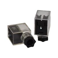 China IEC Standard 3-Pin Female Solenoid Valve Connector 10A 250V with LED and IP67/IP68 Protection for sale