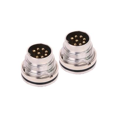 China M16 Circular Waterproof Connector 500V IP67-IP69 Metal Screw Cable Male/Female 2-24 Poles for sale