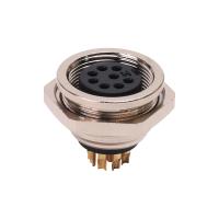China Rear Panel Mount Connector , IP67 8 Pin Round Connector Female Socket for sale