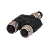 China Rigoal M8 4-Pin Circular Connector Female Y Splitter - IP67 Waterproof, 250V 4A Rating for sale
