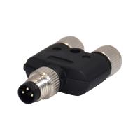 China M8 Y Type 3 Pin IP68 Waterproof Connector Straight Orientation 4A 250V Industrial Adapter for sale