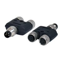 China IP67 M8 Waterproof Connector 3pin 4pin Y Type Female to Male Straight Socket 30V 4A for sale