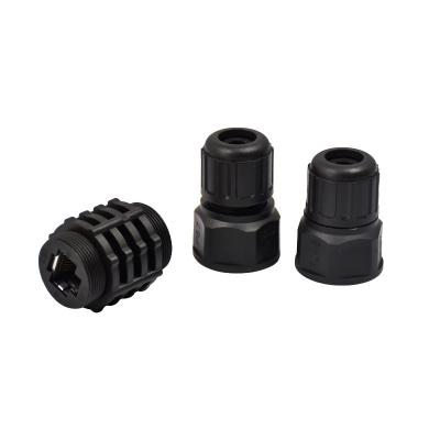 China IP67 Waterproof Industrial Ethernet Connector RJ45 Female Plug with 3000+ Cycles and 10mm Cable OD for sale