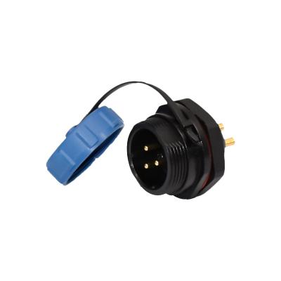 China SP17 Male Waterproof Panel Mount Power Connector Rohs Certified for sale