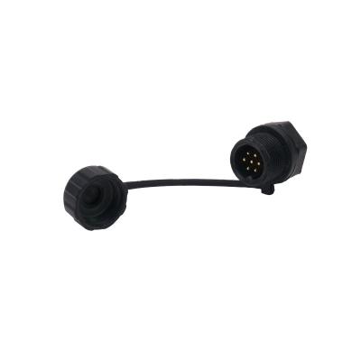 China High Power 7-Pin Male Panel Mount Connector IP68 Waterproof 10A Current Rating Φ3-7mm Cable for sale