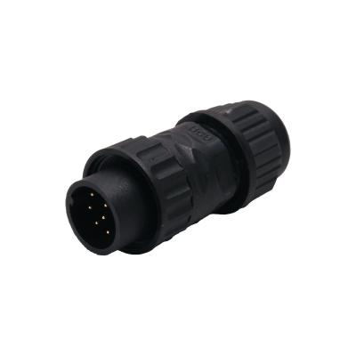 China IP68 Waterproof Circular Connector 10-Pin Male 10A Current Rating with Φ3-7mm Cable Seal for sale