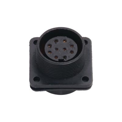 China UCU 10-Pin IP68 Waterproof Plastic Connector Female Panel Mount 10A Current Rating for sale
