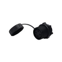 China Female 4-Pin IP68 Waterproof Circular Panel Mount Connector with 10A Current Rating and Φ3-7mm Cable Range for sale