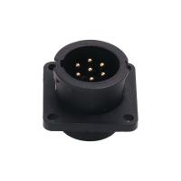China Square Flange 7 Pin IP68 Waterproof Panel Mount Connector 10A Current Rating Φ3-7mm Cable OD for sale