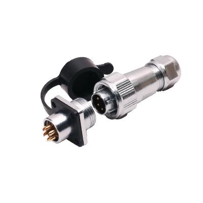 China UCU Metal Shielded IP68 Waterproof Circular Connector 6-Pin Male 10A Current Rating for Industrial Applications for sale