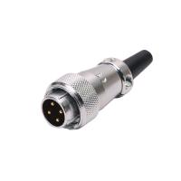 China FUS Circular Plastic Connector Metal Shielded Male to Male 4 Pin IP68 10A for sale
