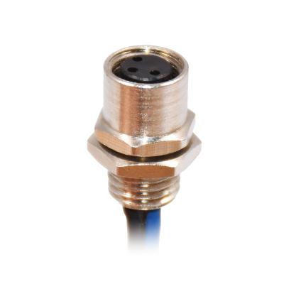 China M8 Waterproof IP67 Panel Mount Connector 3 Pins Female Solder Type 4A 60V for sale