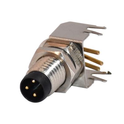 China M8 IP67 Waterproof Panel Mount Connector - 3 Pin Male, 4A 60V, -40°C to +85°C Temperature Range for sale