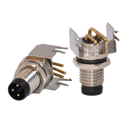 China M8 Sensor Connector 3 to 8 Pin Male Female Straight Right Angle IP67 60V 4A for Cable PCB Mount for sale